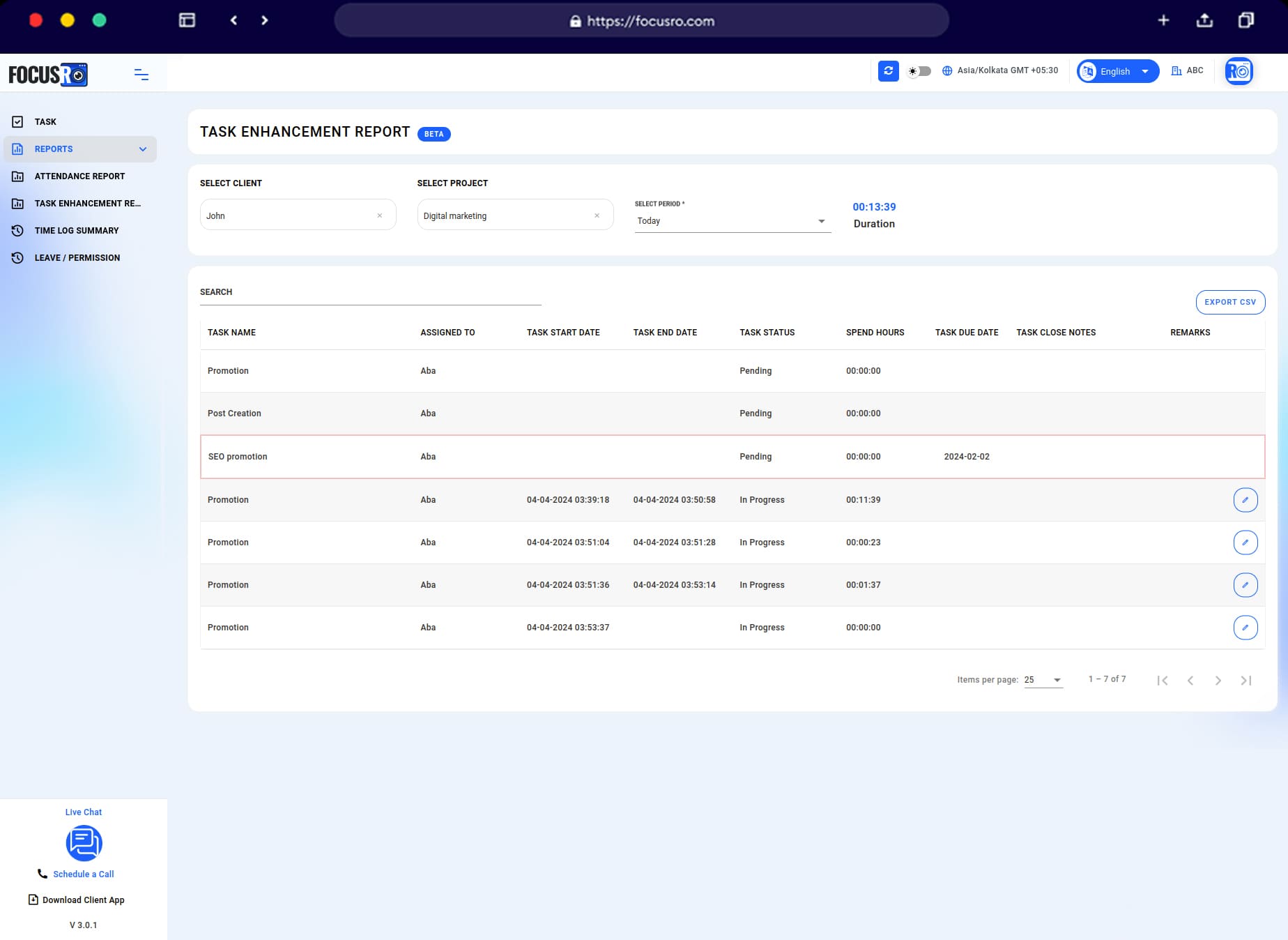 Automated Employee Productivity Monitoring HR Software using Machine Learning : FocusRO