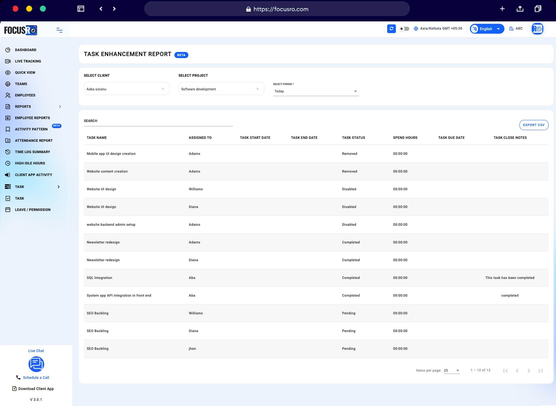 Automated Employee Productivity Monitoring HR Software using Machine Learning : FocusRO