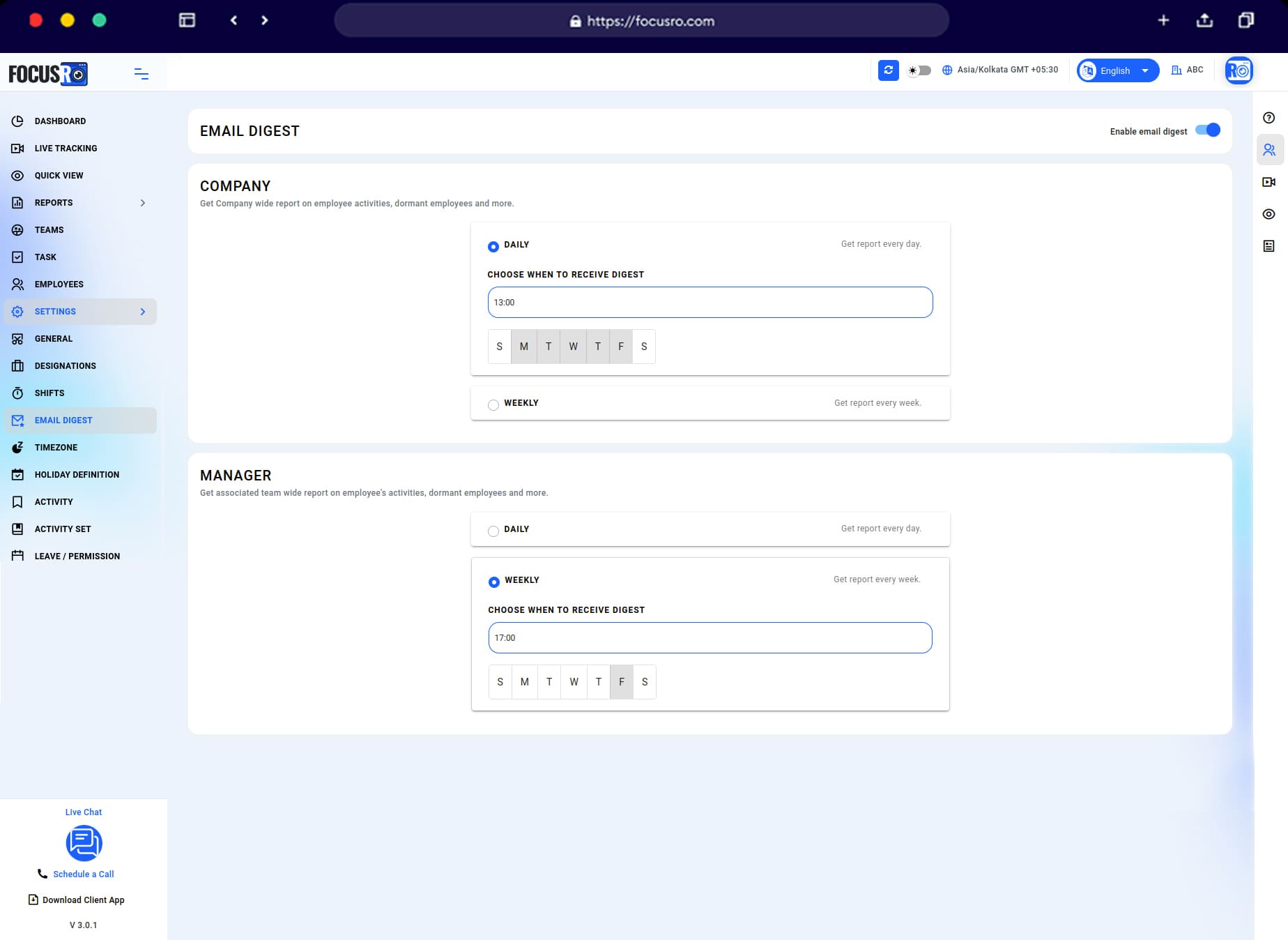 Automated Employee Productivity Monitoring HR Software using Machine Learning : FocusRO