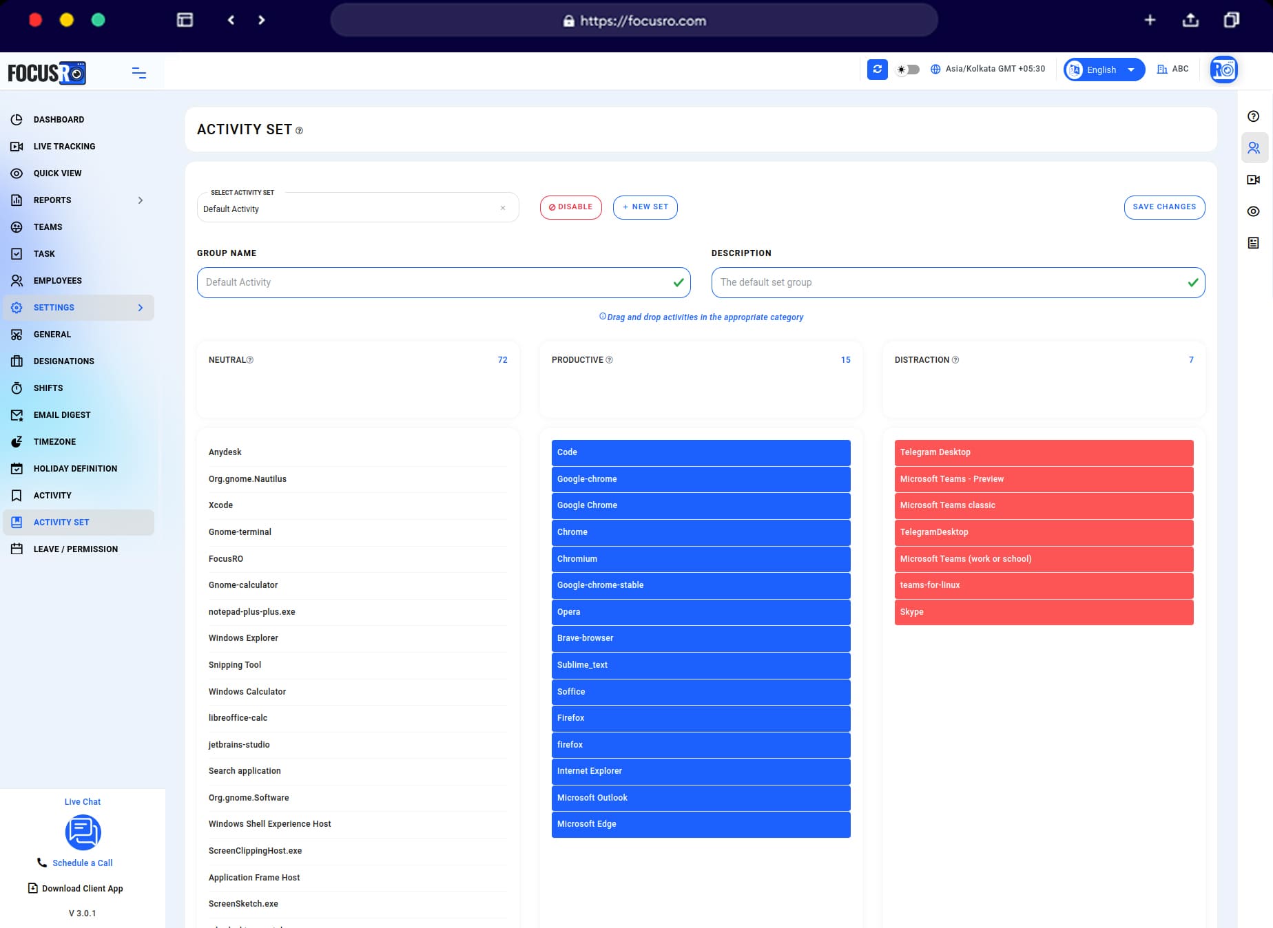 Automated Employee Productivity Monitoring HR Software using Machine Learning : FocusRO